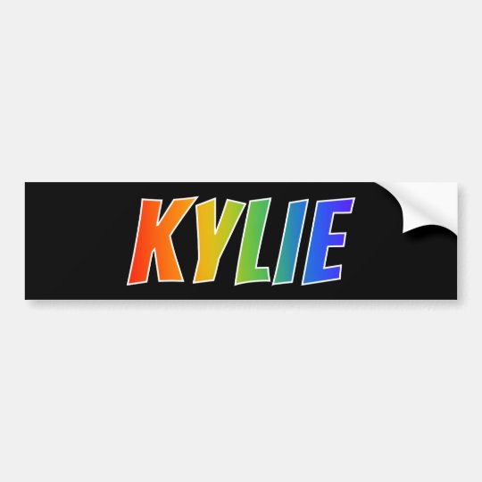 First Name "KYLIE": Fun Rainbow Colouring Bumper Sticker | Zazzle.co.uk