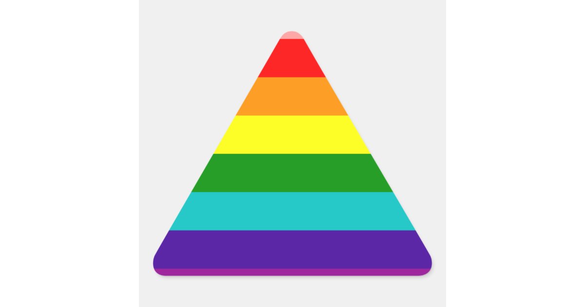 First Rainbow Gay Pride Flag Triangle Sticker | Zazzle