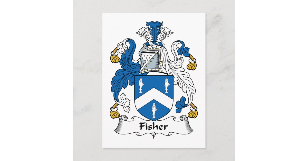 Fisher Family Crest Postcard | Zazzle