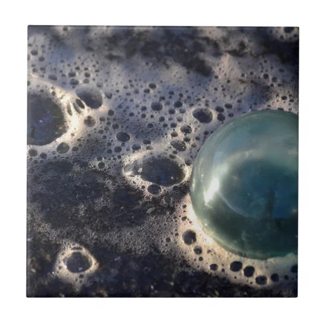 Fishing Float With Bubble Water Tile | Zazzle