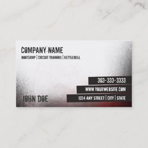 Fitness Class Business Card 3 Class Pass Card | Zazzle