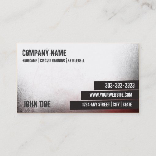 Fitness Class Business Card 3 Class Pass Card | Zazzle