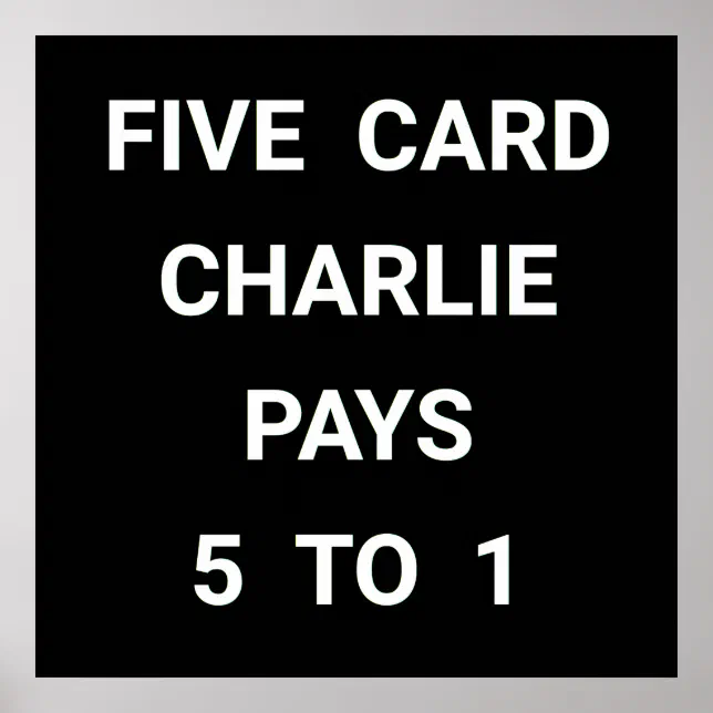 Five Card Charlie - Friends TV Show - Poster | Zazzle