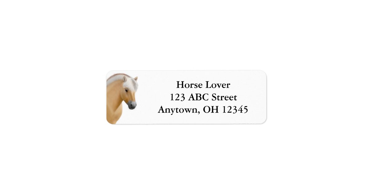 Fjord Horse Address Label | Zazzle