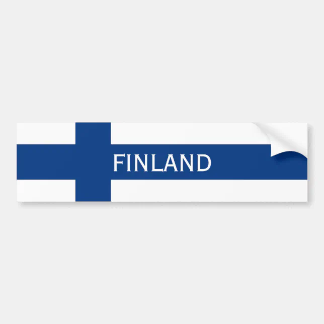 Flag of Finland Blue Cross Flag Bumper Sticker | Zazzle