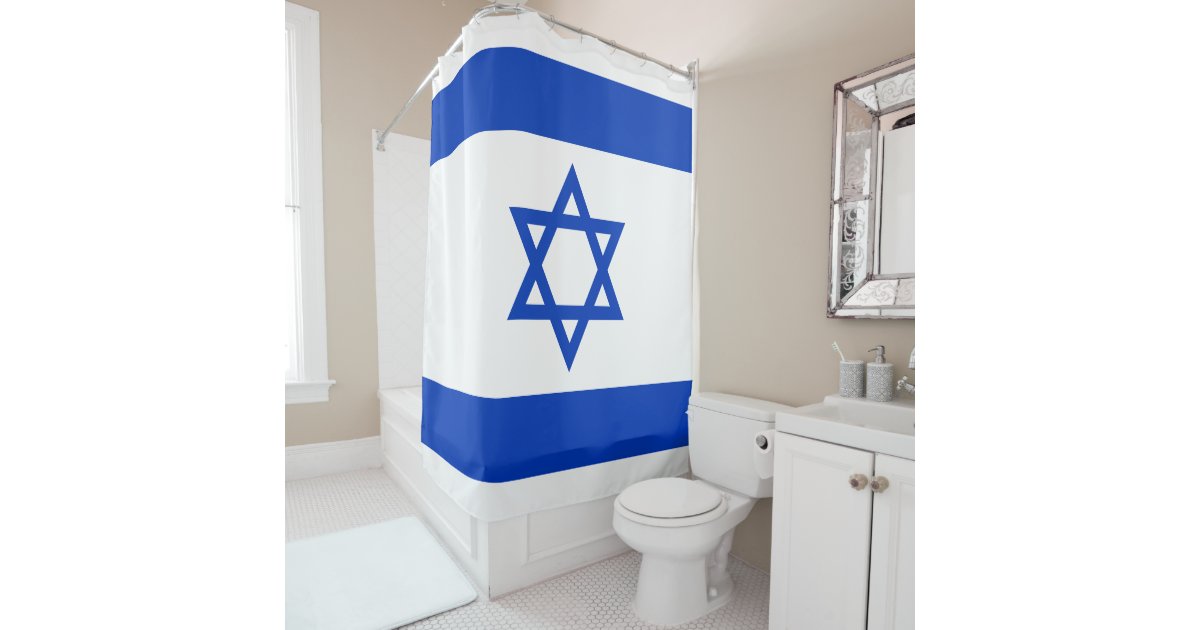 Flag of Israel Shower Curtain | Zazzle