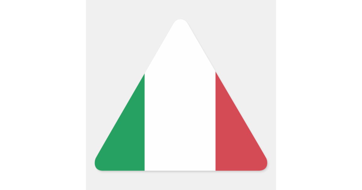 Flag of Italy Triangle Sticker | Zazzle