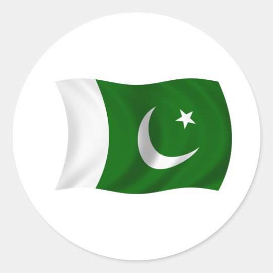 Flag of Pakistan Classic Round Sticker | Zazzle.co.uk