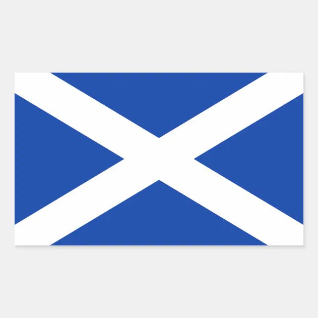 Flag of Scotland Saltire - High Quality Image Rectangular Sticker | Zazzle