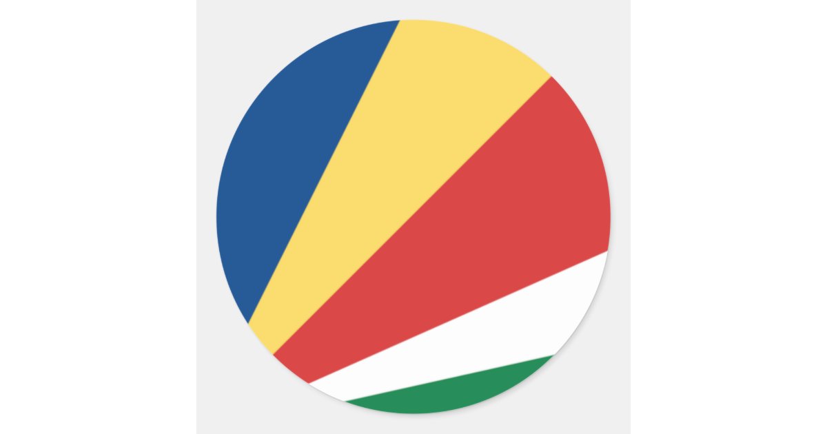Flag of Seychelles Classic Round Sticker | Zazzle