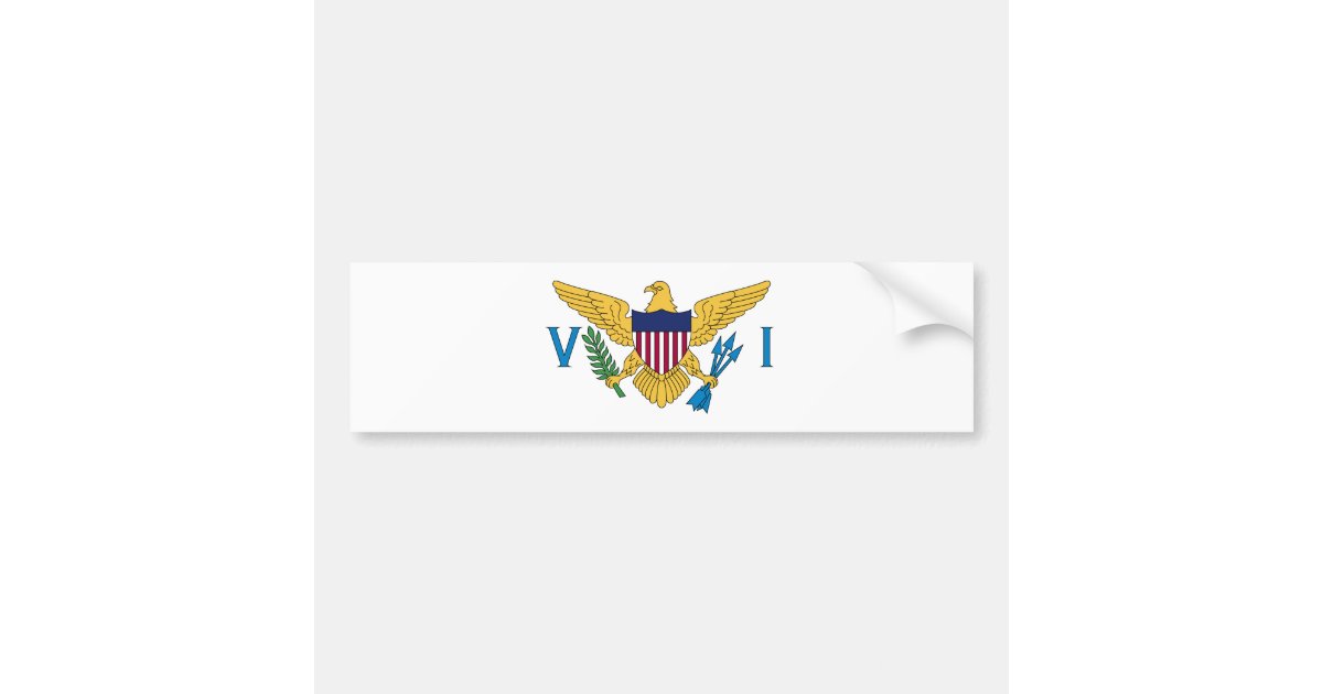 Flag of the United States Virgin Islands Bumper Sticker | Zazzle