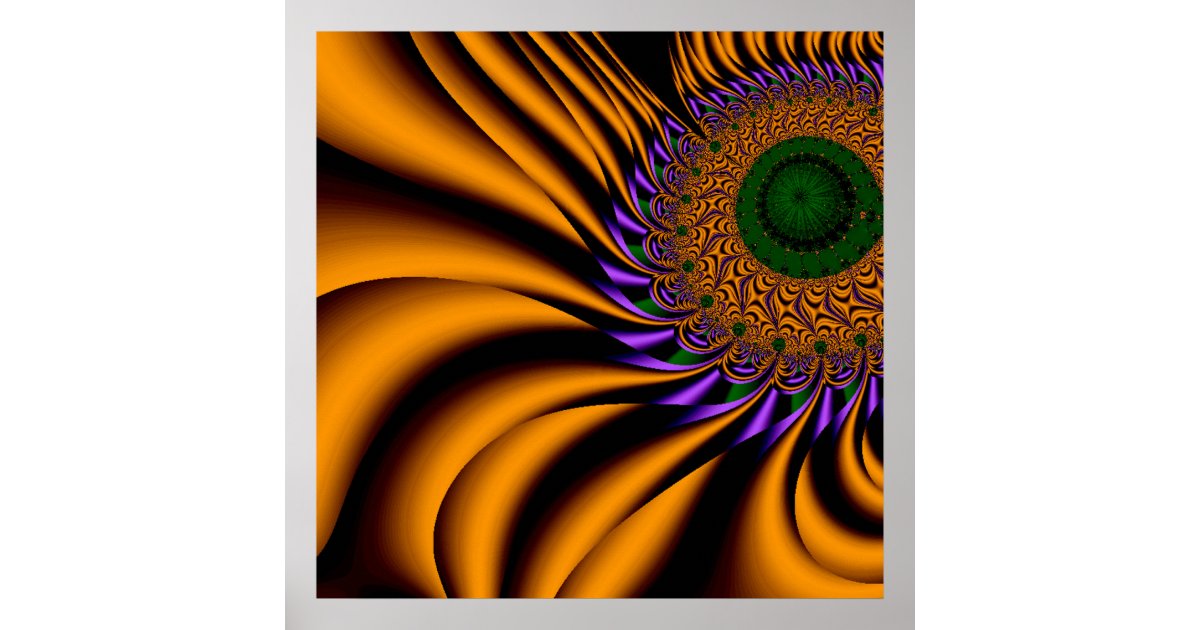 Flaming Flower Poster | Zazzle