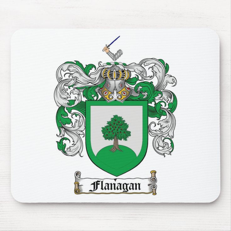 FLANAGAN FAMILY CREST - FLANAGAN COAT OF ARMS MOUSE MAT | Zazzle