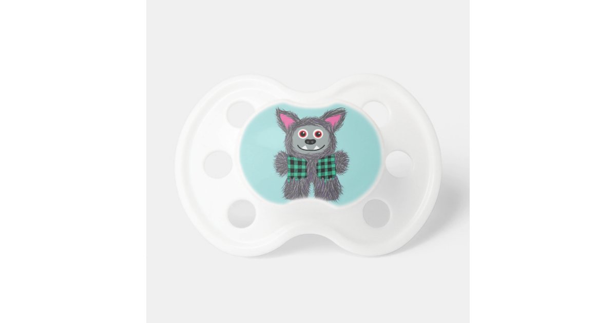 Flannel Furry Werewolf Full Moon Pacifier | Zazzle