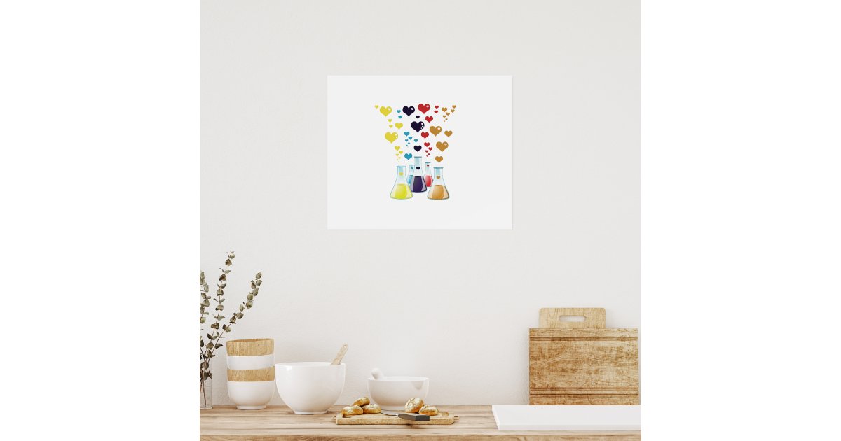 Flask, Erlenmeyer, Beaker, Chemistry, Laboratory Poster | Zazzle