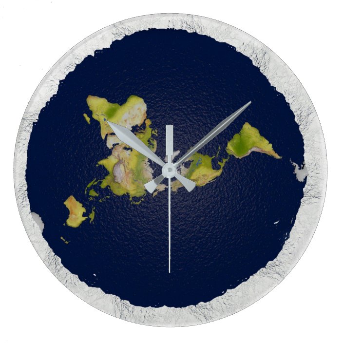 Flat Earth Clock | Zazzle.co.uk