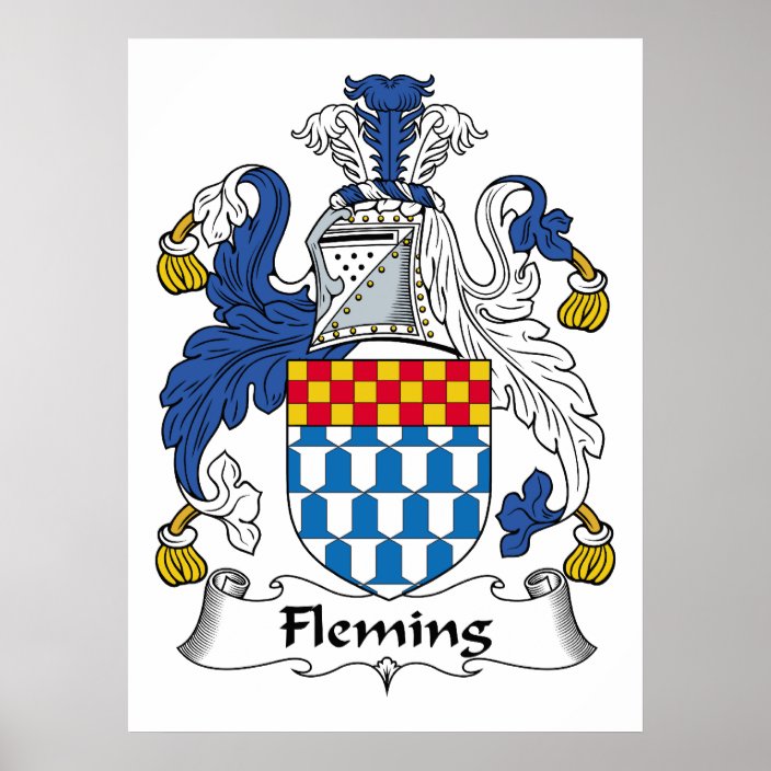 Fleming Family Crest Poster | Zazzle.co.uk
