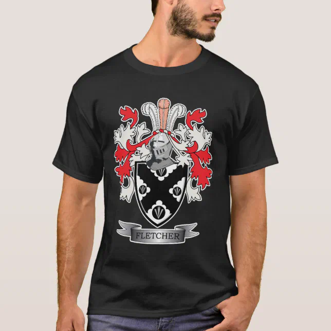 Fletcher Family Crest Coat of Arms T-Shirt | Zazzle