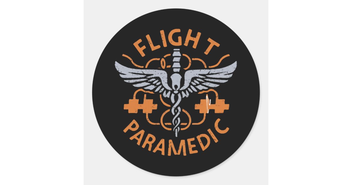 Flight paramedic classic round sticker | Zazzle