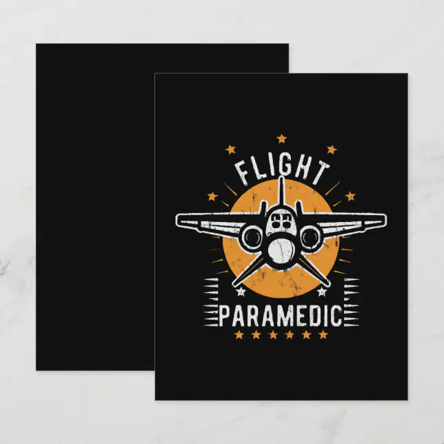 Flight paramedic enclosure card | Zazzle