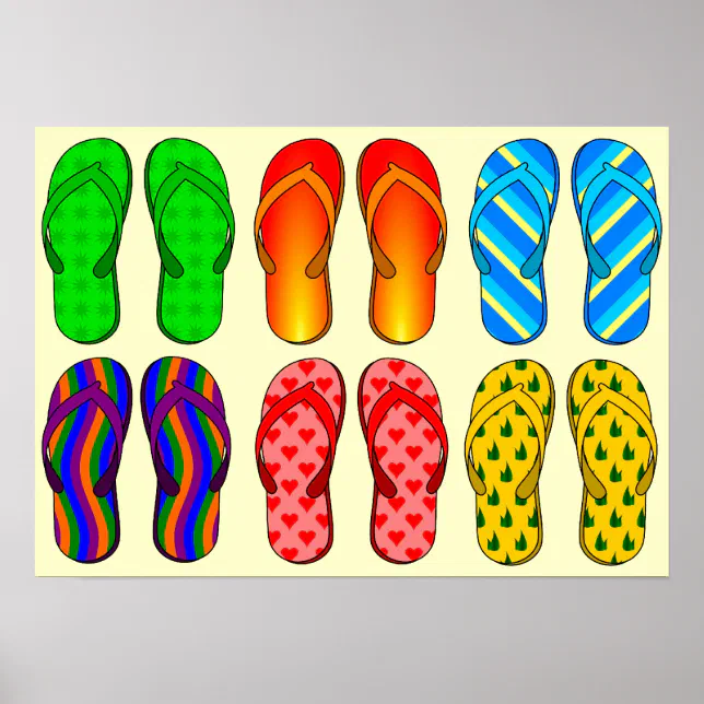 Flip-Flop Fun Poster | Zazzle