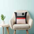Floppy Disc Pillow - black, silver and red | Zazzle