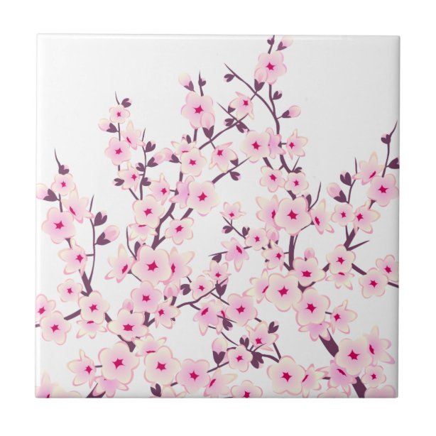 Floral Decorative Ceramic Tiles | Zazzle.co.uk