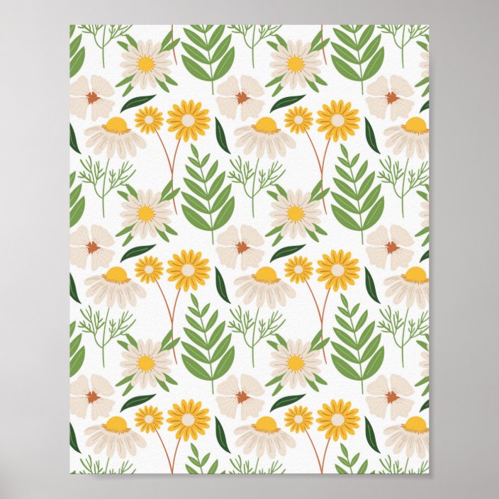 Floral Pattern Poster | Zazzle.co.uk