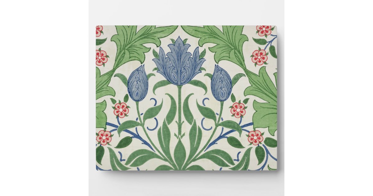 Floral wallpaper design plaque | Zazzle