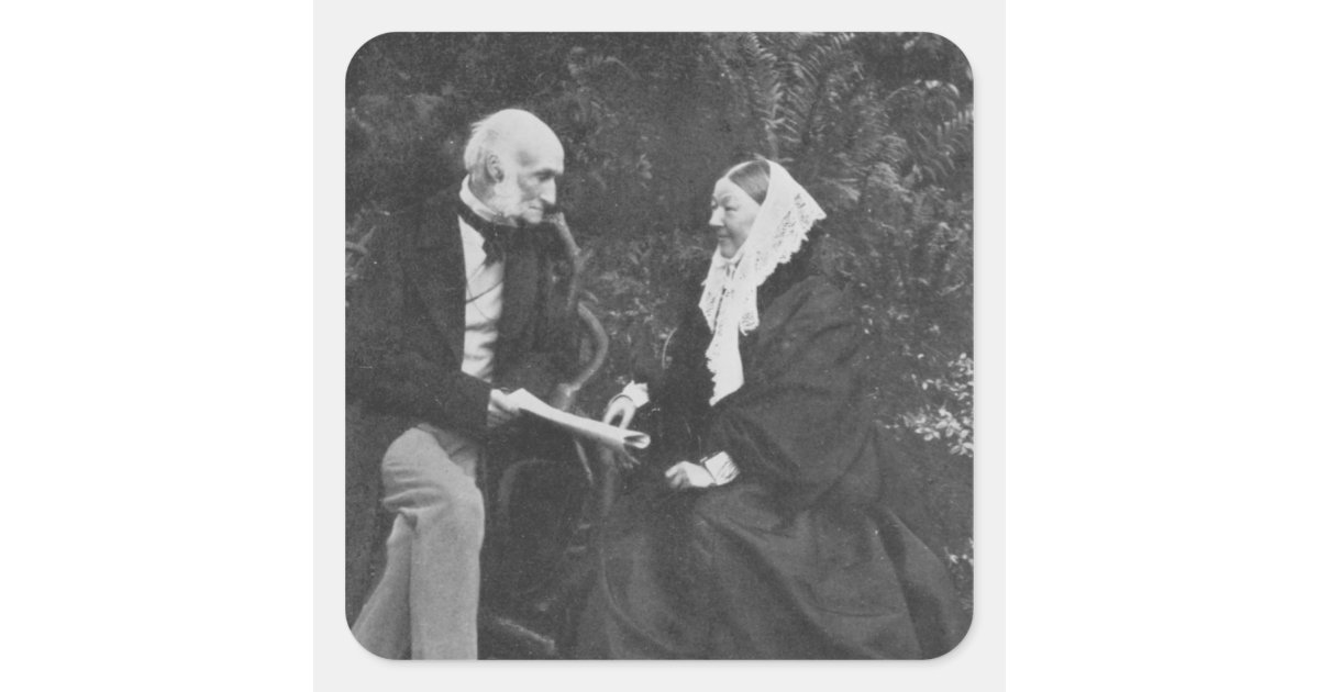 Florence Nightingale and Sir Harry Verney Square Sticker | Zazzle