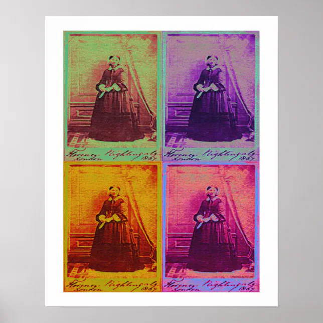 Florence Nightingale Colours Poster Print | Zazzle
