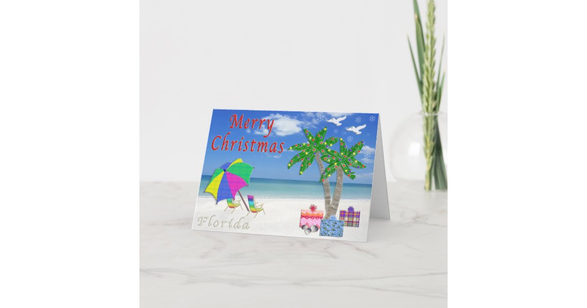 Florida Christmas Cards Beach Themed | Zazzle.co.uk