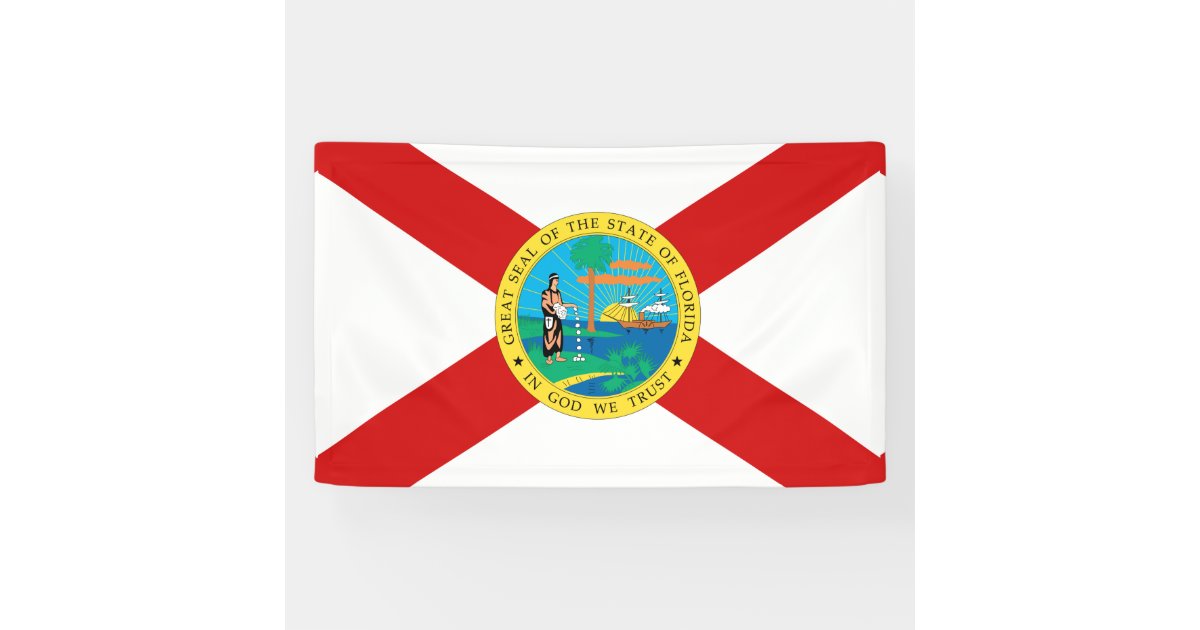 FLORIDA Flag Pattern -.png Banner | Zazzle