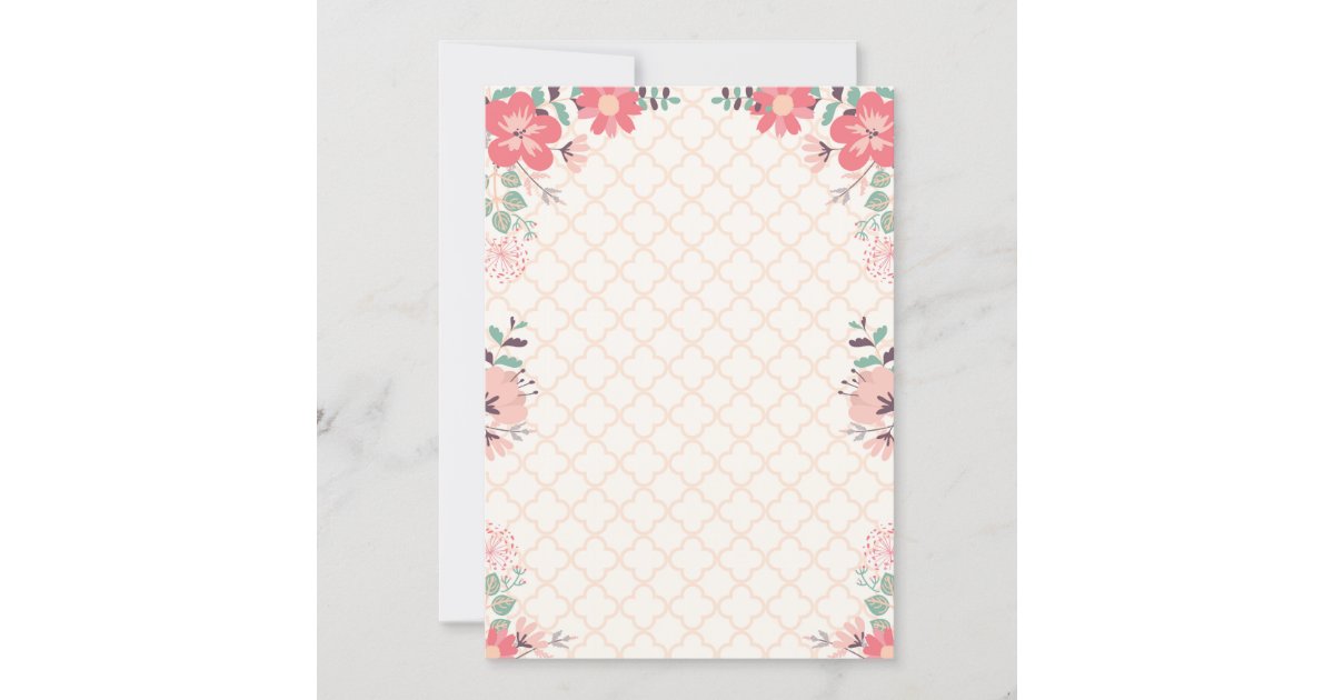 flower border invitation | Zazzle