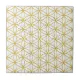 Flower of Life Pattern – Gold on White Tile | Zazzle