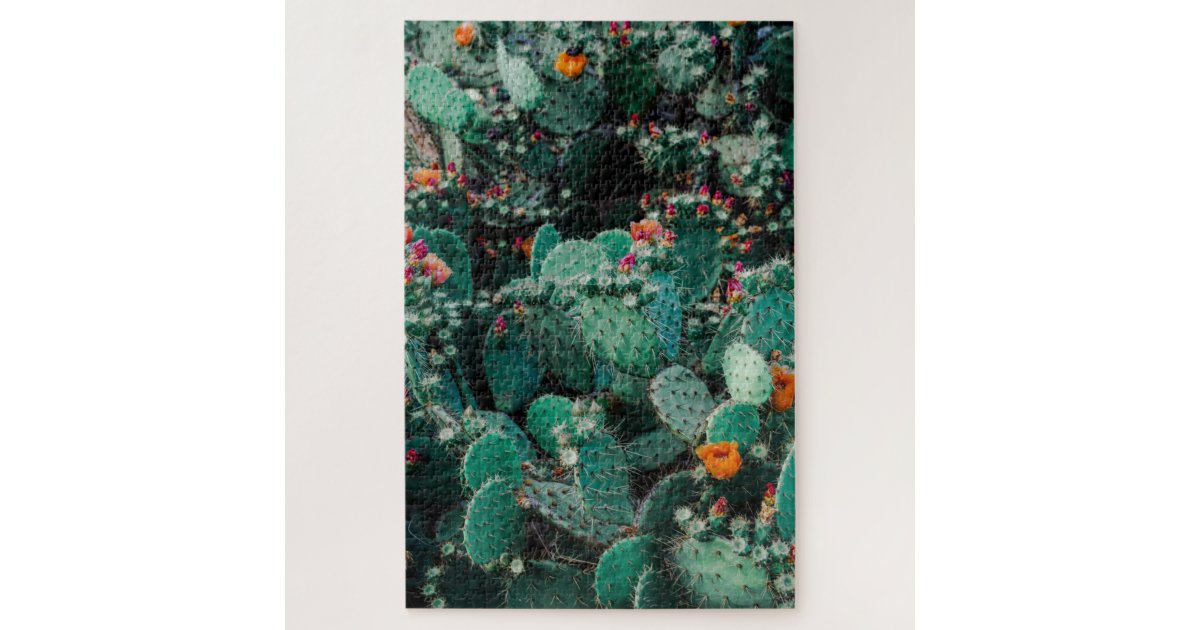 Flowering Cactus Plants Jigsaw Puzzle | Zazzle