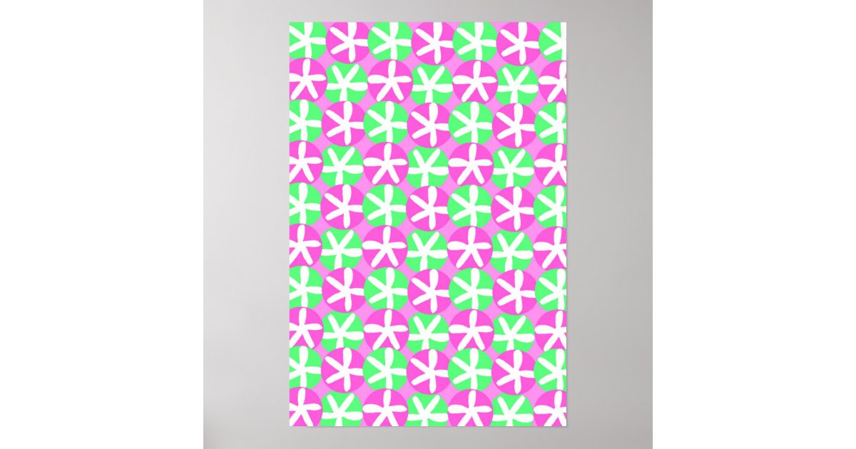 Flowers and Spots Poster | Zazzle