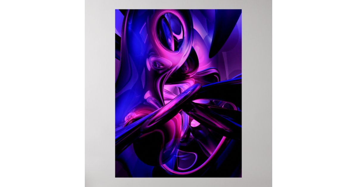 Fluorescent Passions Abstract Poster | Zazzle