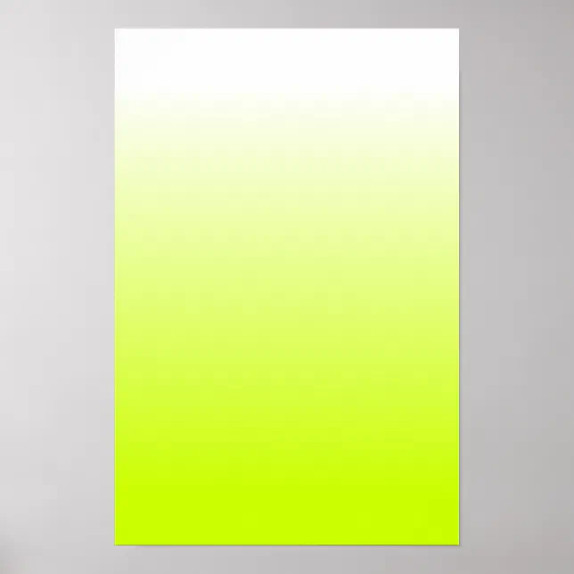 Fluorescent Yellow Gradient Poster | Zazzle