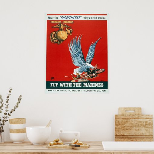 Fly with the Marines Poster | Zazzle