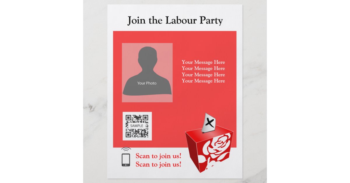 Flyer Template Labour Party | Zazzle