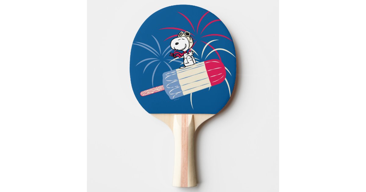 Flying Ace Snoopy on Ice Pop Ping Pong Paddle | Zazzle