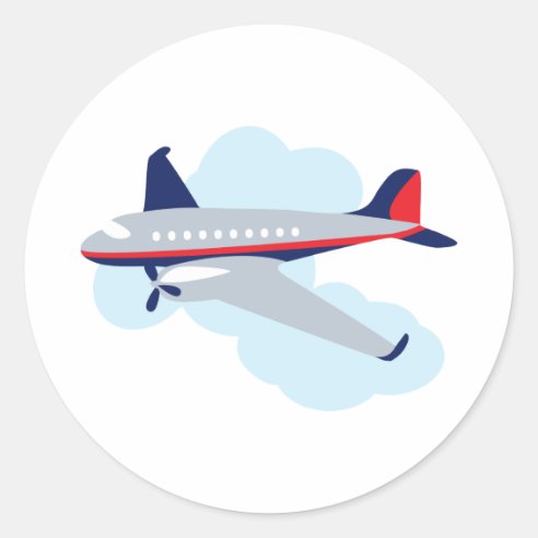Airplane Stickers & Labels | Zazzle UK