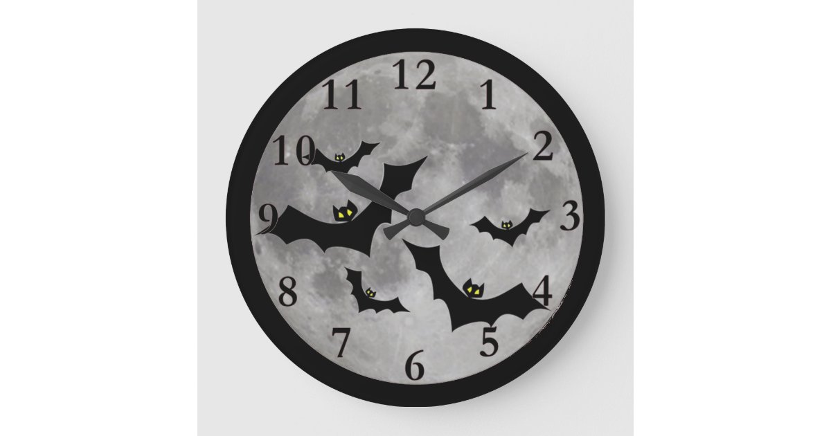 Flying Bats Wall Clock | Zazzle