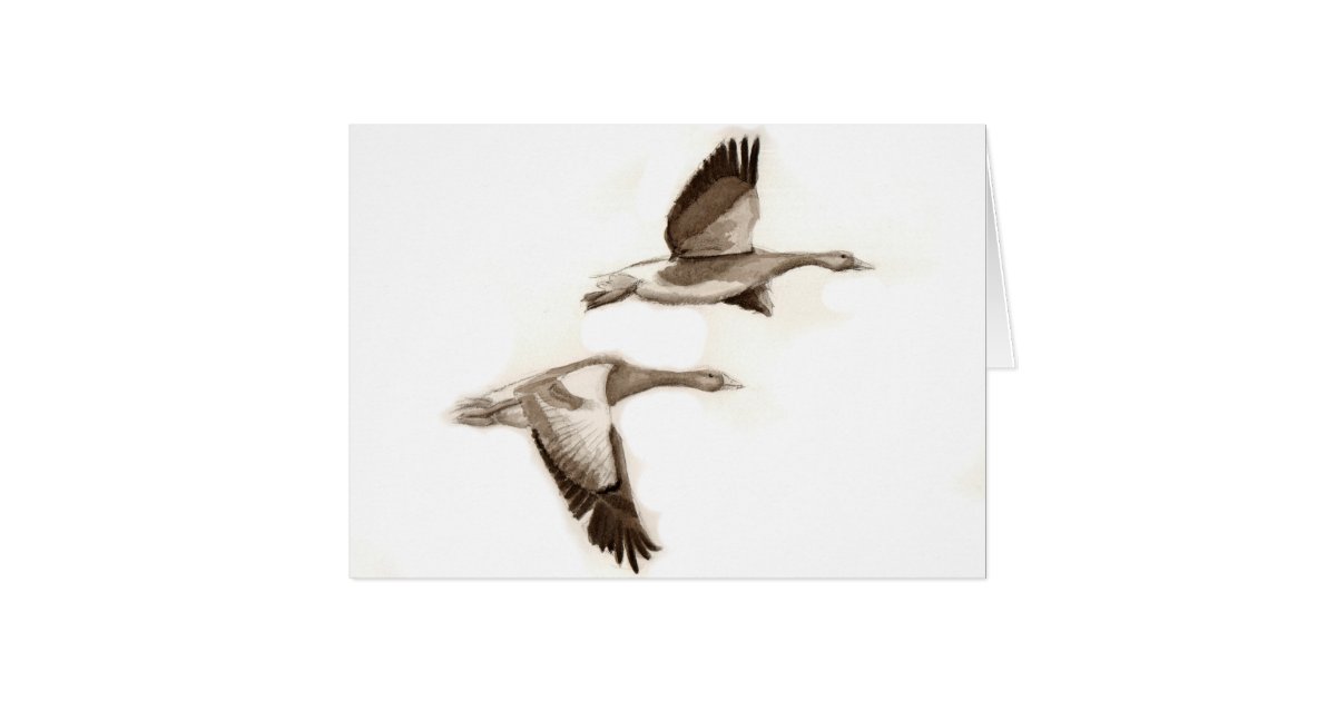 Flying geese drawing | Zazzle