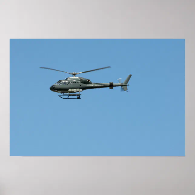 Flying helicopter poster | Zazzle