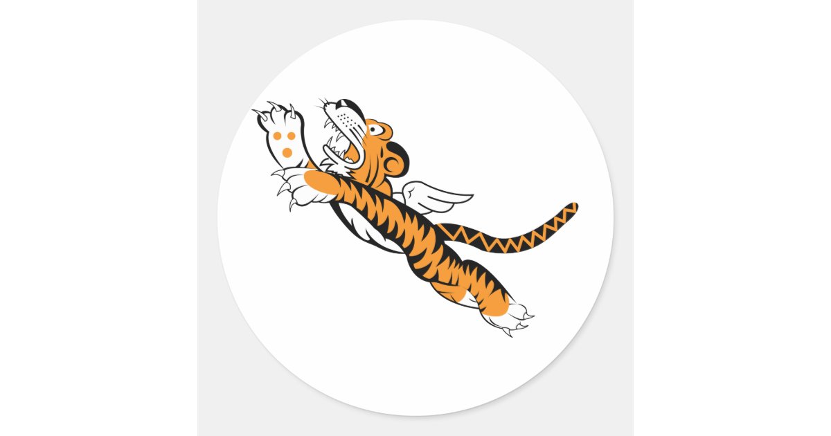 Flying Tigers Classic Round Sticker | Zazzle