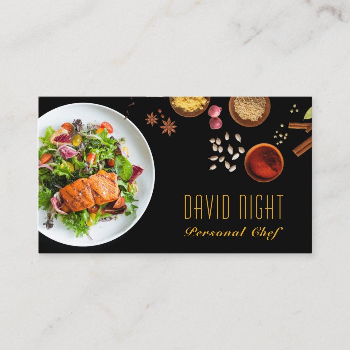 Food Design Personal Chef Catering Business Card | Zazzle.co.uk