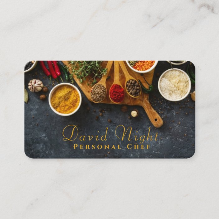 Food Design Personal Chef Catering Business Card | Zazzle.co.uk