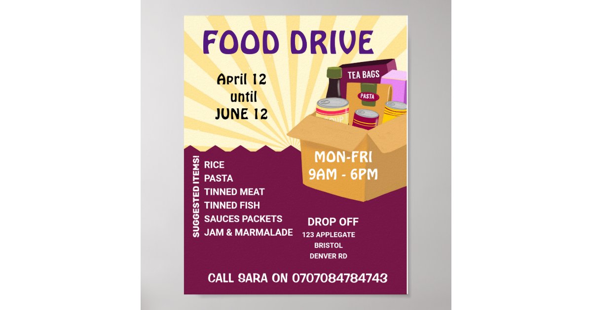 Food DRIVE Poster | Zazzle